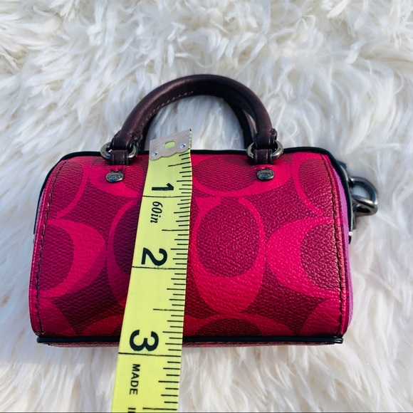 Coach | Accessories | Coach Multicolor Signature Rowan Coin Bag Charm ...